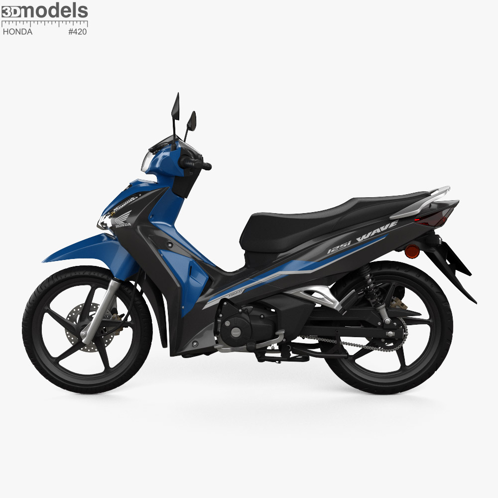 Honda Wave 125 2023 3D model - Download Motorcycle on 3DModels.org