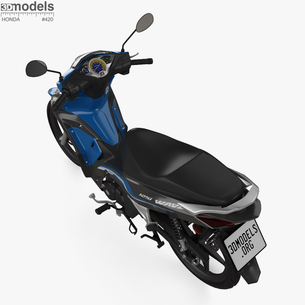 Honda Wave 125 2023 3D model - Download Motorcycle on 3DModels.org