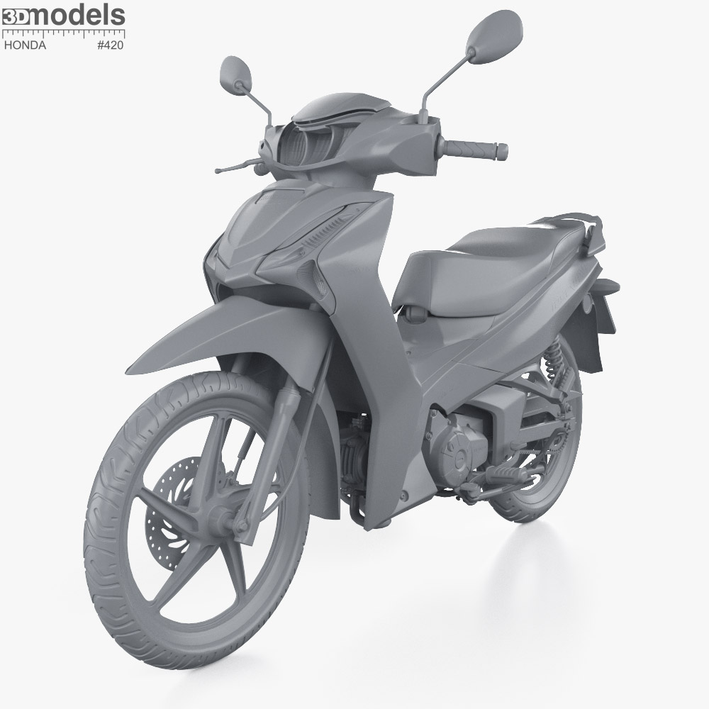 Honda Wave 125 2023 3D model - Download Motorcycle on 3DModels.org