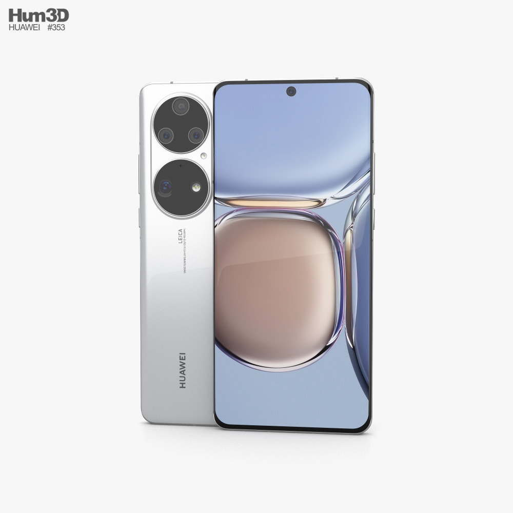 Huawei P50 Pro White 3D model - Download Phones on 3DModels.org