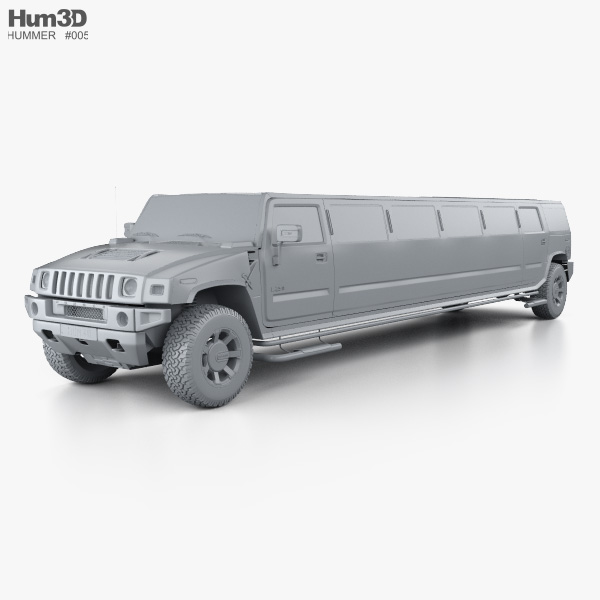 Hummer H2 Limousine 2011 3D model - Download Crossover SUV on 3DModels.org