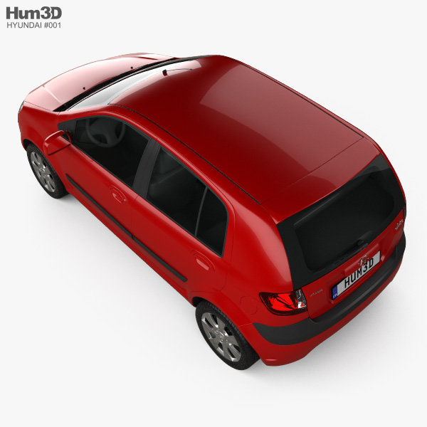 Hyundai Getz 2008 3D model - Download Hatchback on 3DModels.org