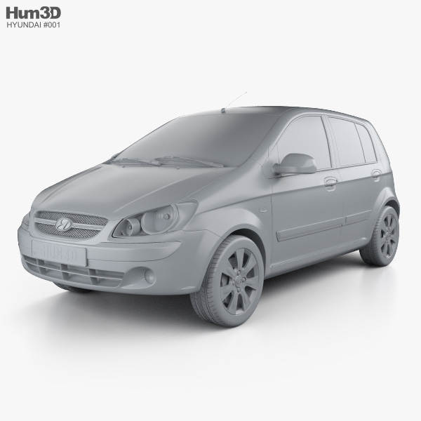 Hyundai Getz 2008 3D model - Download Hatchback on 3DModels.org