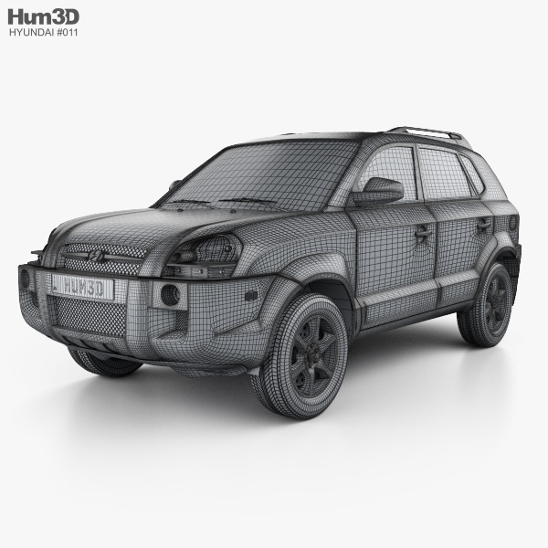 Hyundai Tucson 2009 3D model - Download Crossover SUV on 3DModels.org