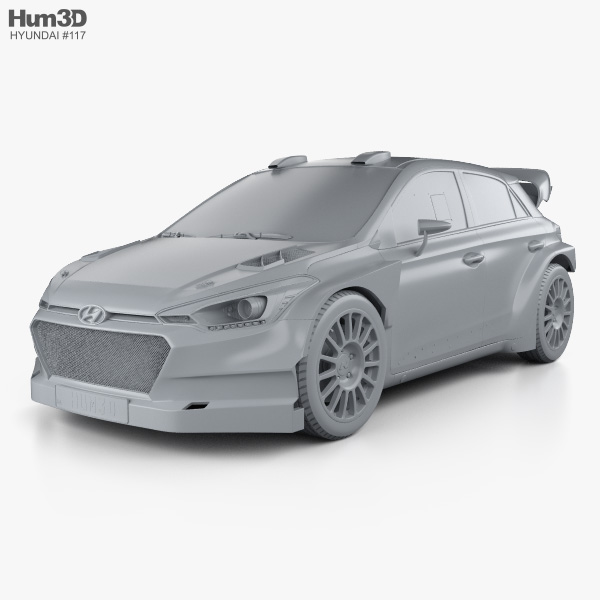 Hyundai i20 WRC 2017 3D model - Download Hatchback on 3DModels.org