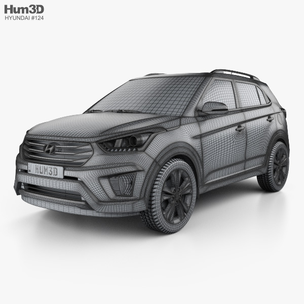 Hyundai Creta (ix25) 2019 3D model - Download Crossover SUV on 3DModels.org