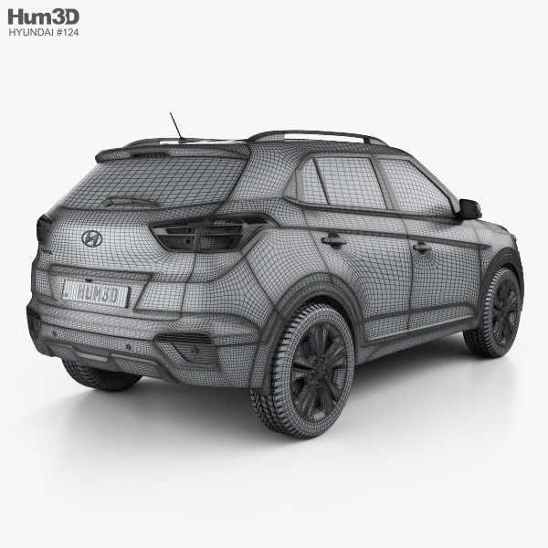 Hyundai Creta (ix25) 2019 3D model - Download Crossover SUV on 3DModels.org
