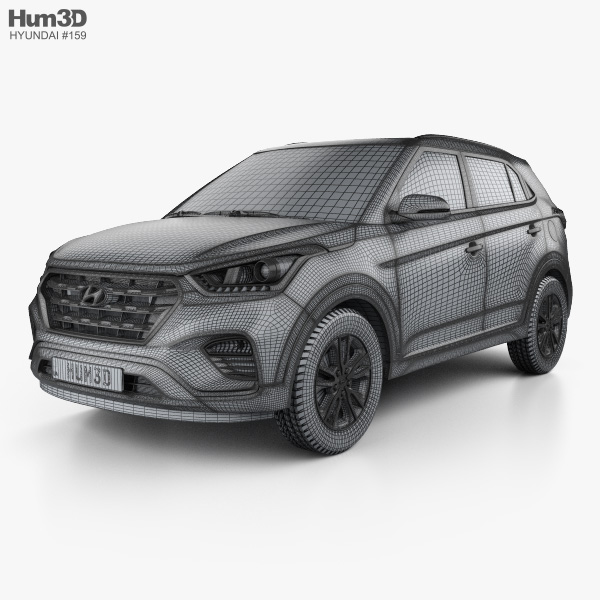 Hyundai Creta 2019 3D model - Download Crossover SUV on 3DModels.org