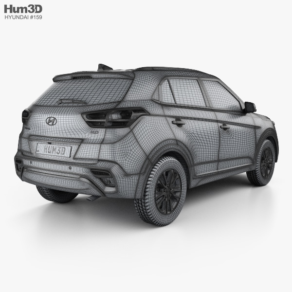 Hyundai Creta 2019 3D model - Download Crossover SUV on 3DModels.org