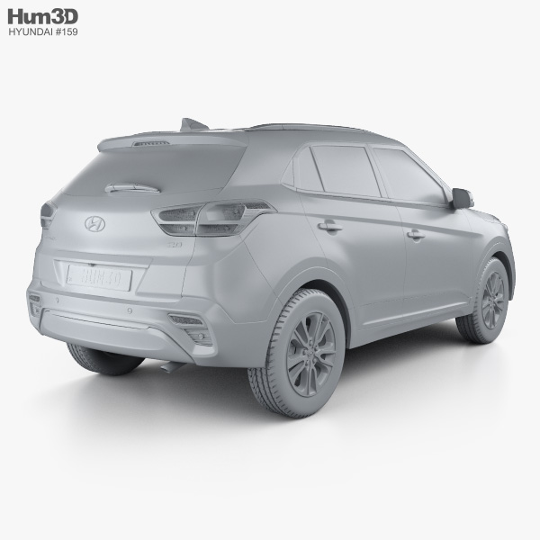 Hyundai Creta 2019 3D model - Download Crossover SUV on 3DModels.org