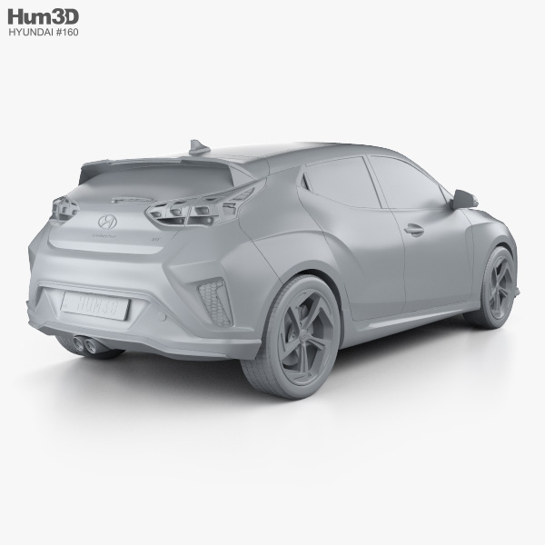 Hyundai Veloster 2017 3D model - Download Sports car on 3DModels.org