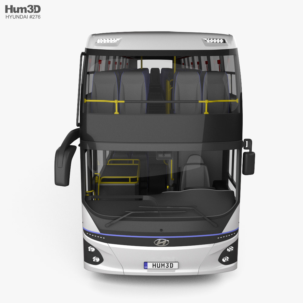 Hyundai Elec City Double Decker Bus con interior 2024 Modelo 3D ...