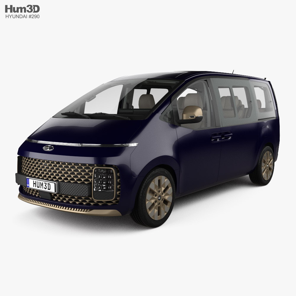 Hyundai Staria Premium with HQ interior 2024 3D model - Download Van on ...