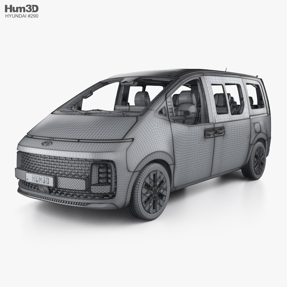 Hyundai Staria Premium con interior 2024 Modelo 3D - Descargar Van on ...
