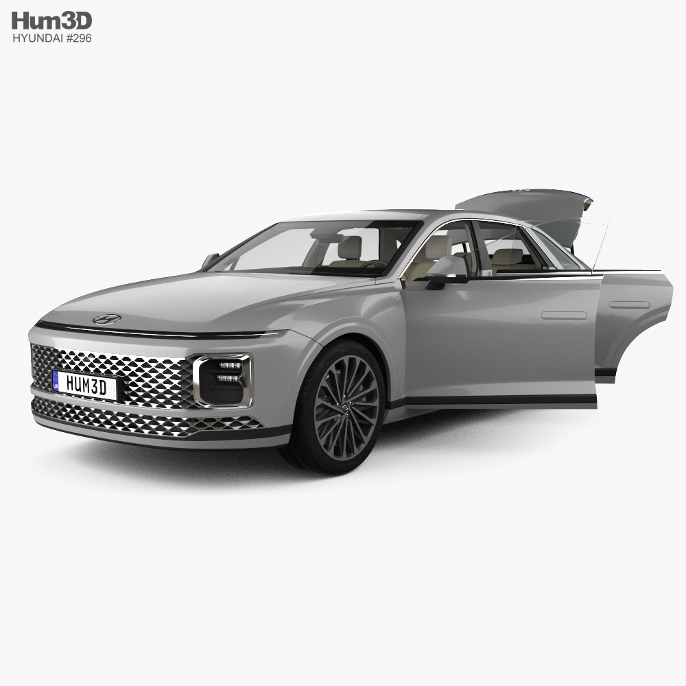 Hyundai Grandeur 인테리어 가 있는 2025 3D 모델 - 다운로드 Sedan 켜기 3DModels.org
