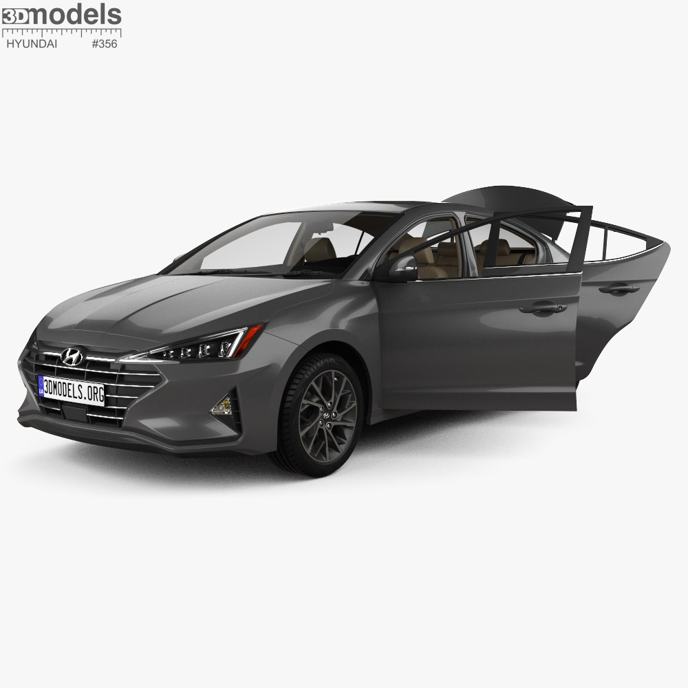 Hyundai Elantra Limited US-spec with HQ interior 2022 3D model ...