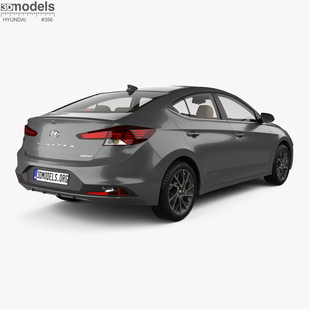 Hyundai Elantra Limited US-spec with HQ interior 2022 3D model ...