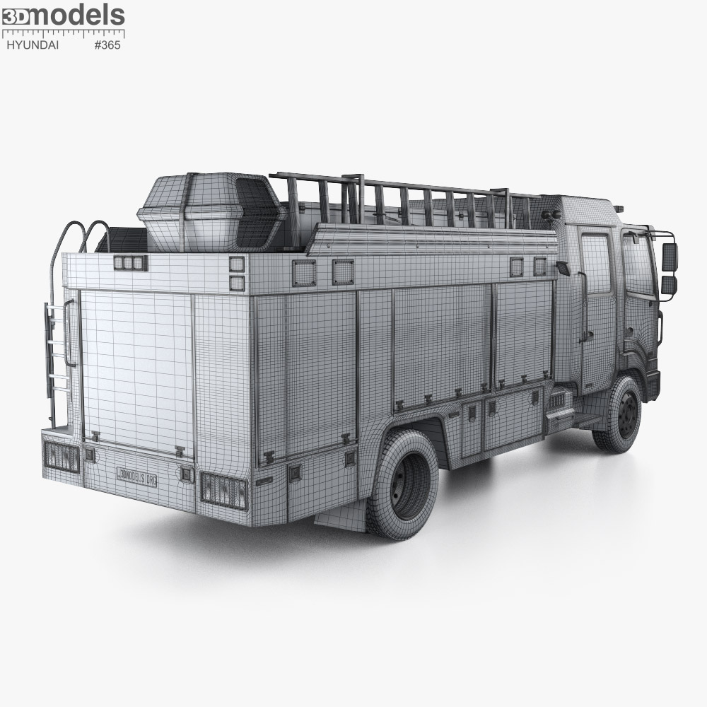 Hyundai HD 170 Fire Truck Korea 2025 3D model - Download Truck on ...