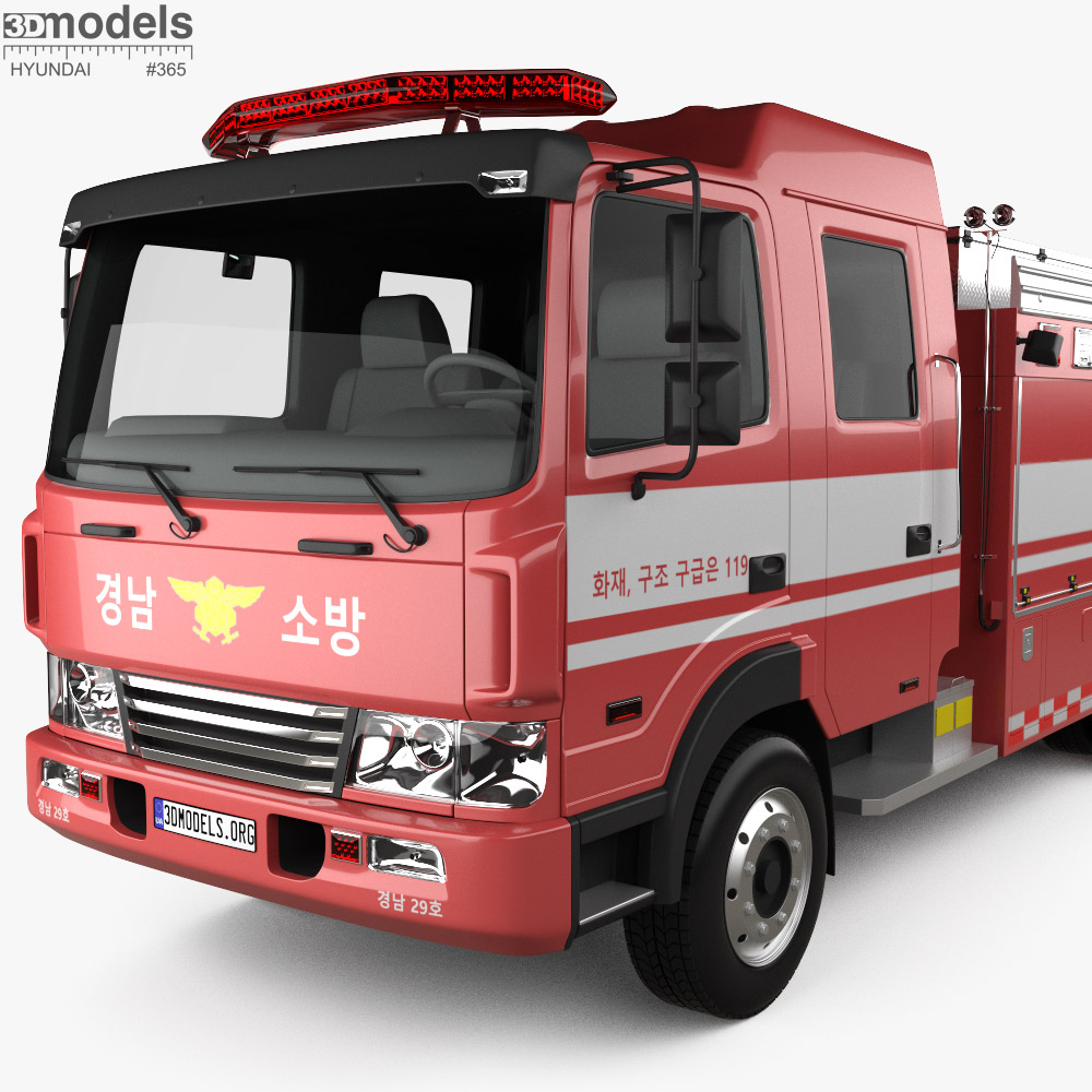 Hyundai HD 170 Fire Truck Korea 2025 3D model - Download Truck on ...