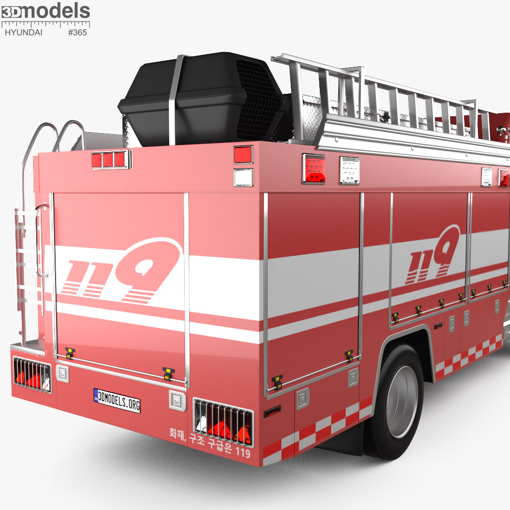 Hyundai HD 170 Fire Truck Korea 2025 3D model - Download Truck on ...