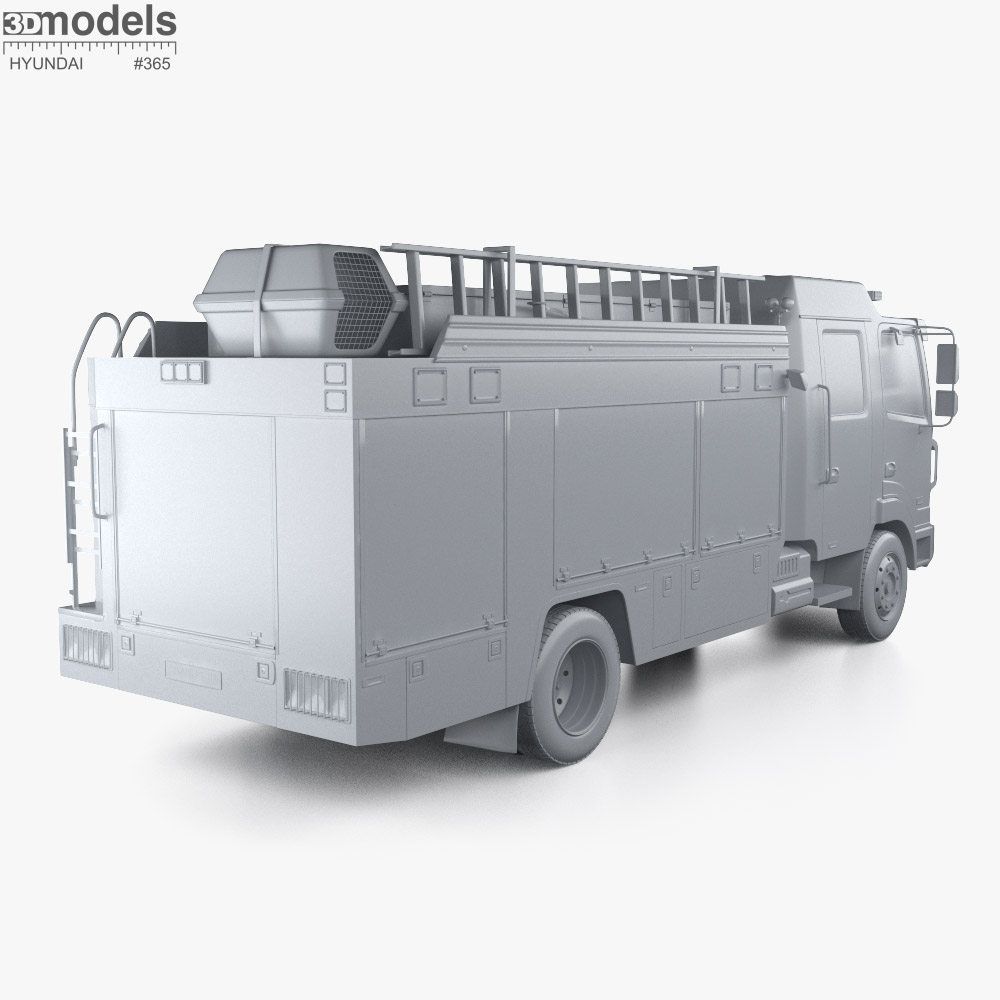 Hyundai HD 170 Fire Truck Korea 2025 3D model - Download Truck on ...