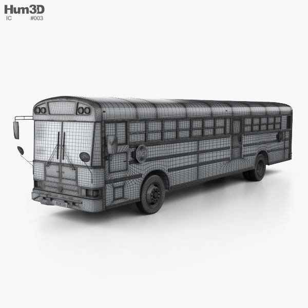 IC RE School Bus 2008 3D model - Download Bus on 3DModels.org