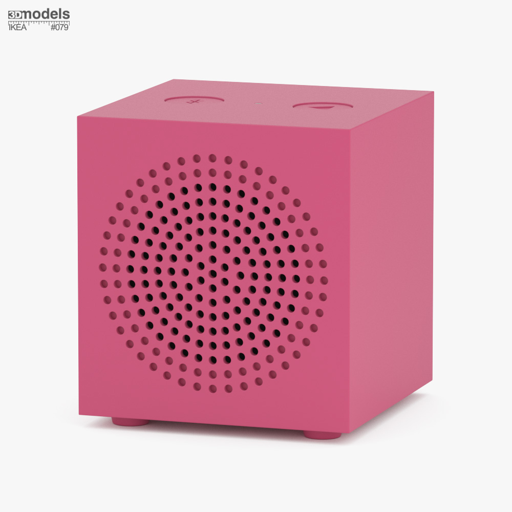 Ikea Kallsup Bluetooth Speaker Pink 3D model - Download Audio Devices ...