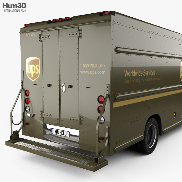 International 1552SC P70 UPS Truck 2018 3D model - Download Truck on ...