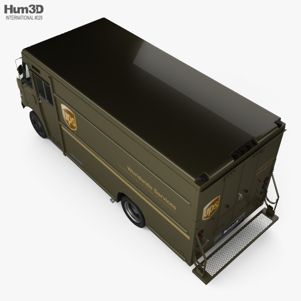 International 1552SC P70 UPS Truck 2018 3D model - Download Truck on ...