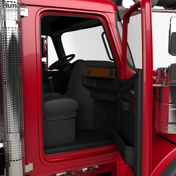 International HX620 Crane Truck with HQ interior 2019 3D model ...