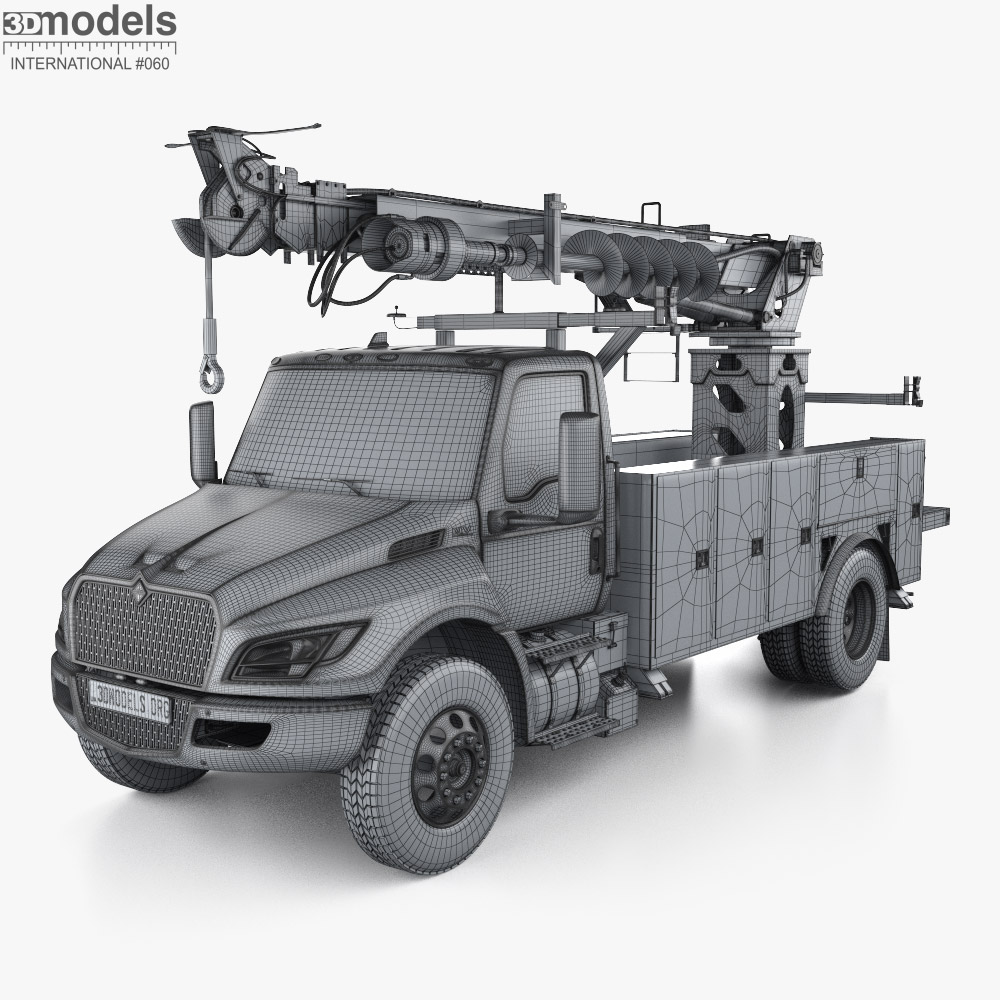 International MV Digger Truck 2025 3D model - Download Truck on ...