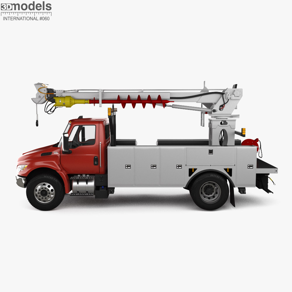 International MV Digger Truck 2025 3D model - Download Truck on ...