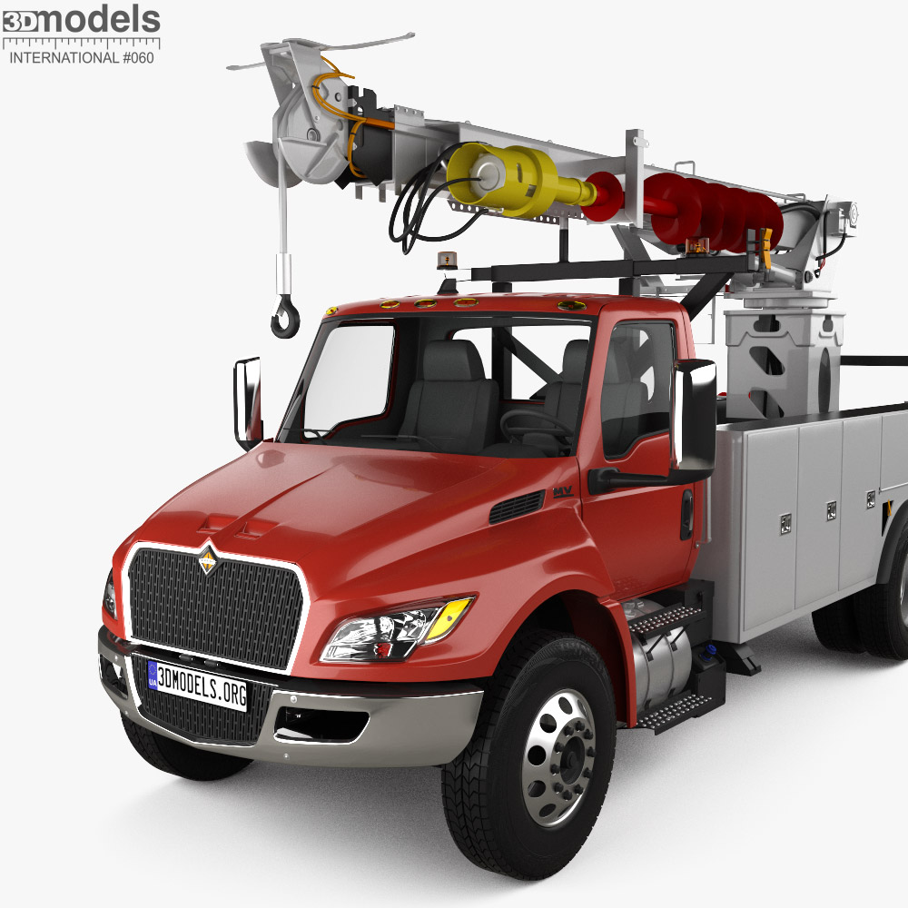 International MV Digger Truck 2025 3D model - Download Truck on ...