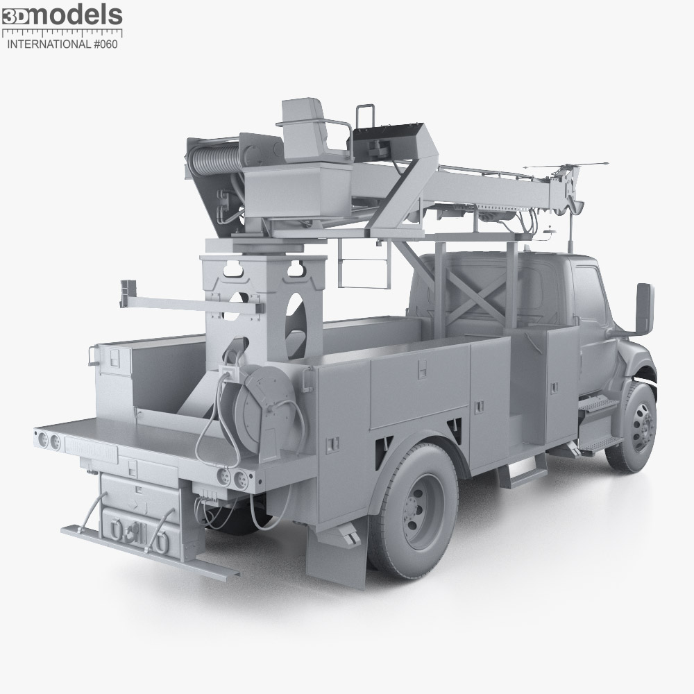 International MV Digger Truck 2025 3D model - Download Truck on ...