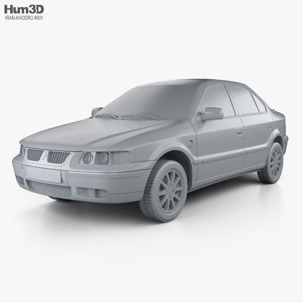Iran Khodro Samand 2014 3D model - Download Sedan on 3DModels.org