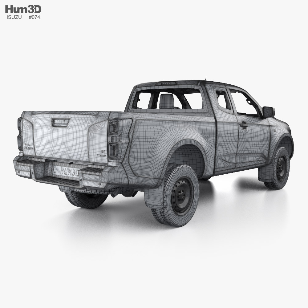 Isuzu D-Max Space Cab SX with HQ interior and engine RHD 2023 3D model ...