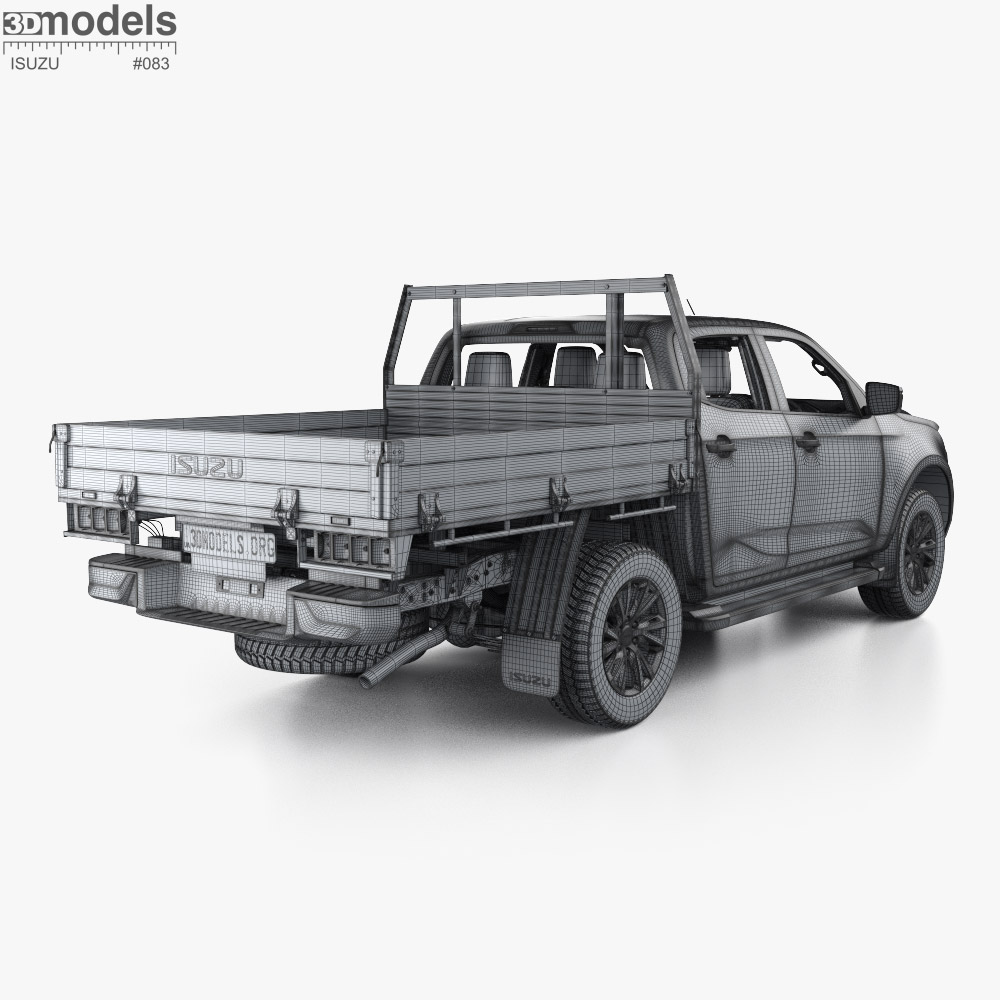 Isuzu D-Max Double Cab Alloy Tray LS U with HQ interior 2025 3D model ...