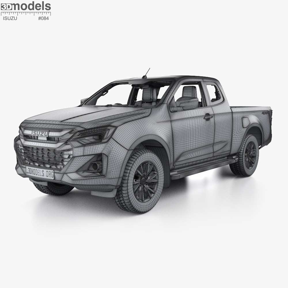 Isuzu D-Max Space Cab with HQ interior 2025 3D model - Download Pickup ...