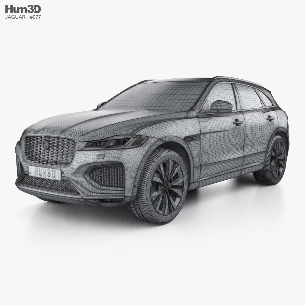 Jaguar F-Pace R-Dynamic 2021 3D model - Download Crossover SUV on ...