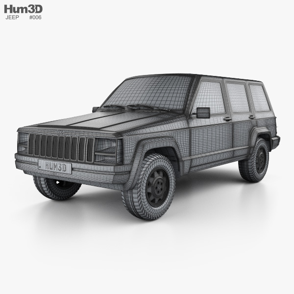 Jeep Cherokee XJ 4-door 2005 3D model - Download Crossover SUV on ...