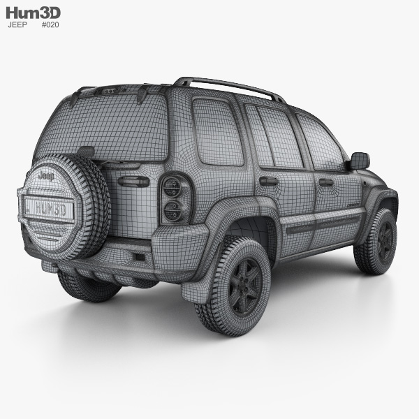 Jeep Cherokee KJ 2007 3D model - Download Crossover SUV on 3DModels.org