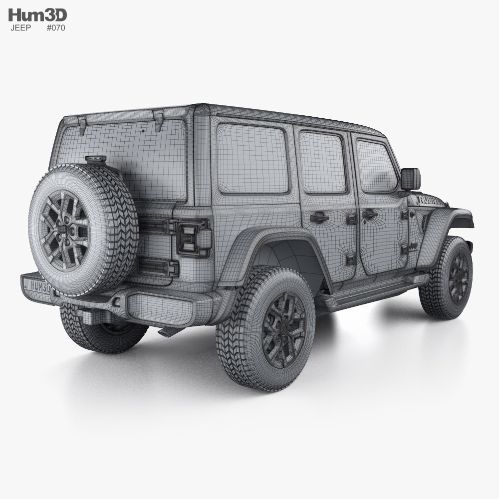 Jeep Wrangler Unlimited Rubicon X 4xe 2025 3D model - Download ...