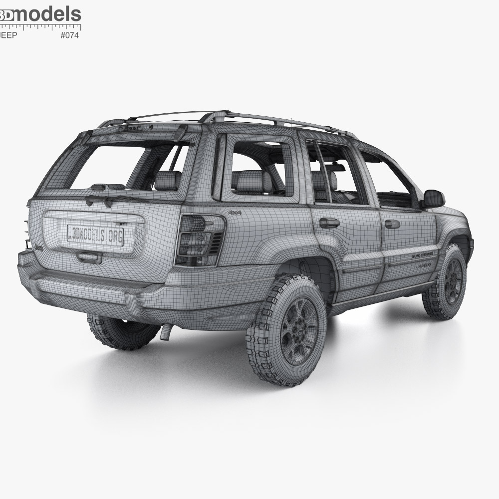 Jeep Grand Cherokee with HQ interior and engine 2001 3D model ...