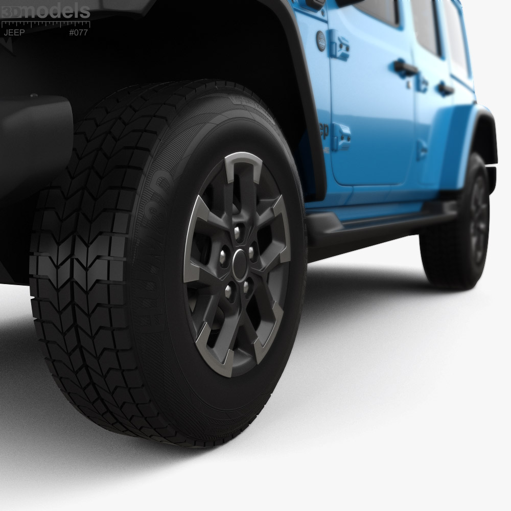Jeep Wrangler Unlimited Rubicon X 4xe with HQ interior 2025 3D model ...