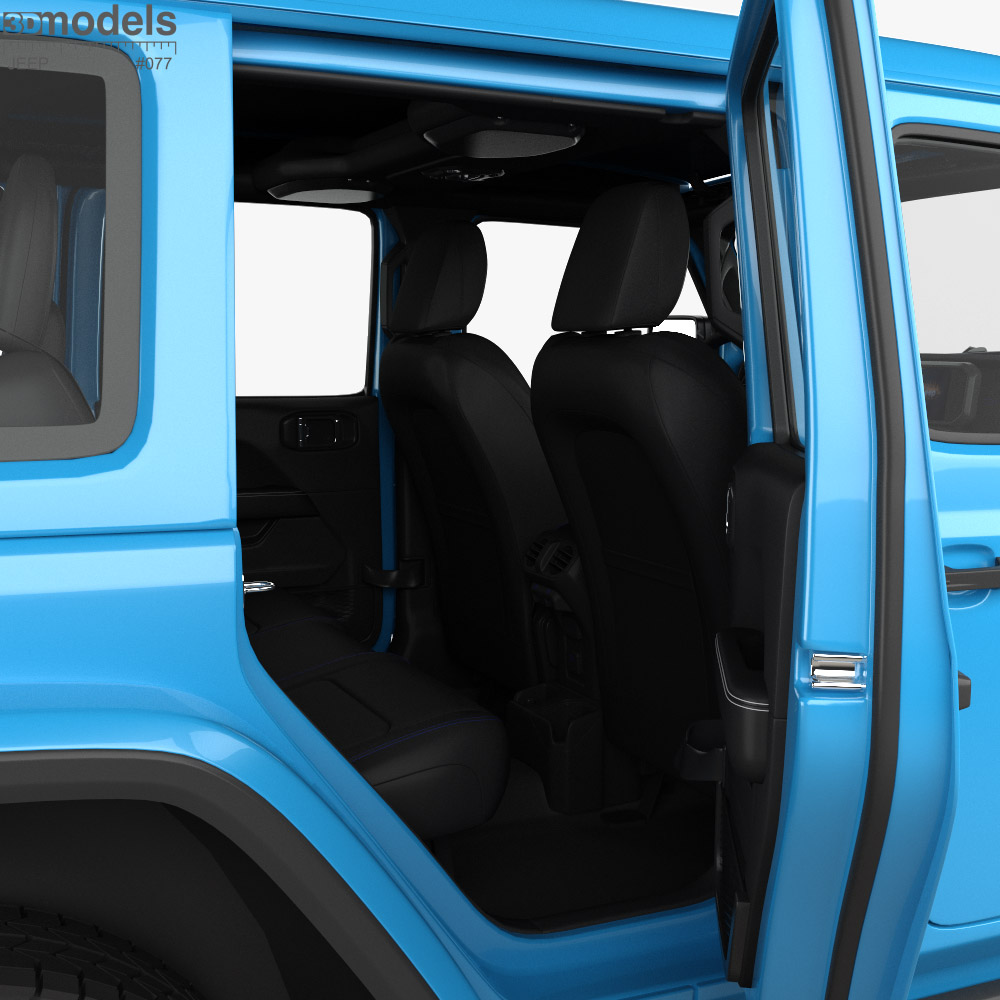 Jeep Wrangler Unlimited Rubicon X 4xe with HQ interior 2025 3D model ...