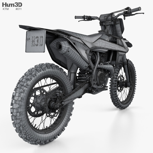 KTM 450 SX-F 2016 3D model - Download Motorcycle on 3DModels.org