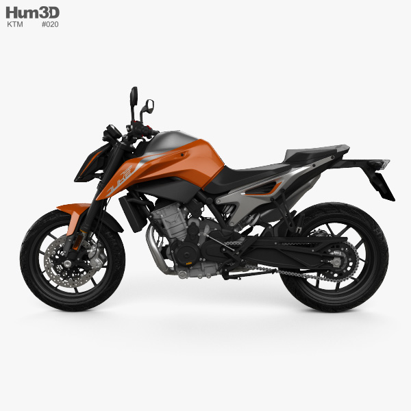 KTM 790 Duke 2018 3D model - Download Motorcycle on 3DModels.org