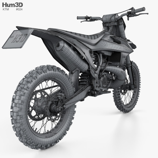 KTM 250 SX 2020 3D model - Download Motorcycle on 3DModels.org