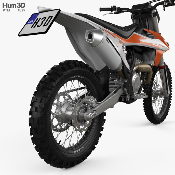 KTM 250 SX-F 2020 3D model - Download Motorcycle on 3DModels.org