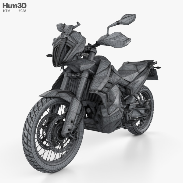KTM 790 Adventure 2019 3D model - Download Motorcycle on 3DModels.org